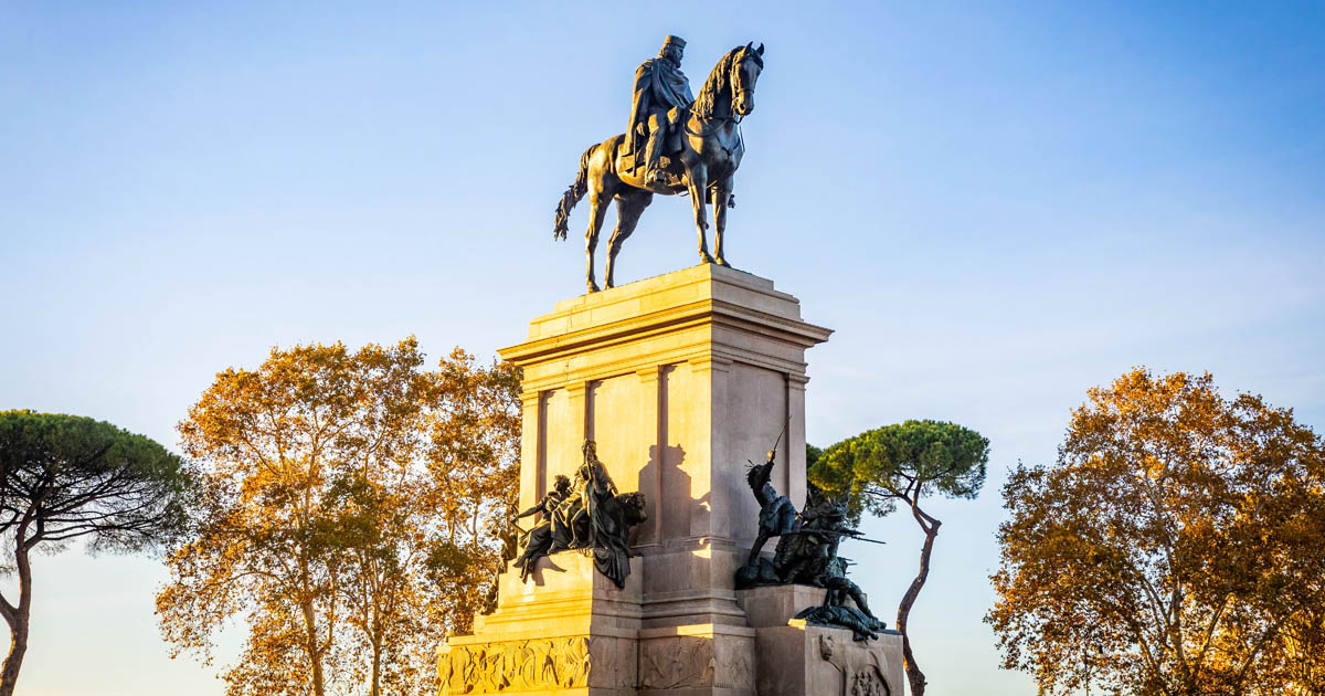 Giuseppe Garibaldi Monument in Rom - pomalo pomalo